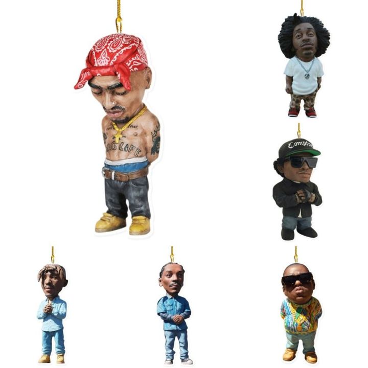 Car Keychain Rapper Hanging Classic Rapper Posture Ornament Acrylic ...