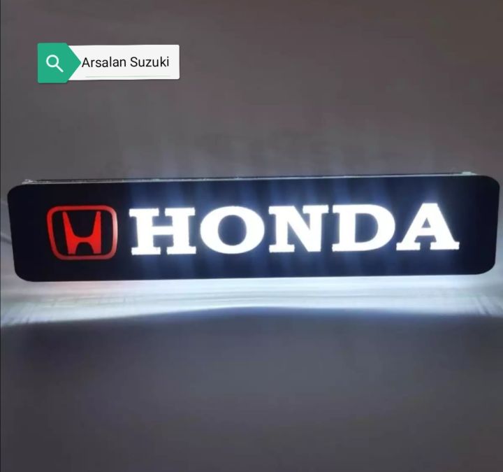 HONDA MONOGRAM GLOWING LED RED AND WHITE FRONT SHOCK LOGO BEST QUALITY ...
