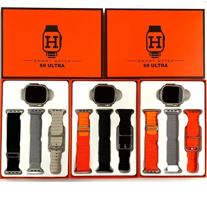 S9 ULTRA 49MM (3 STRAPS) SMART WATCH SERIES 9 WITH Metal Milanese Strap ...