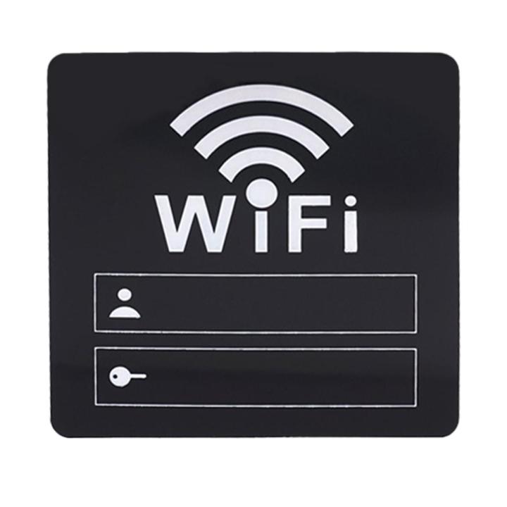 WiFi Signage Sticker Mirror Surface Account Password Acrylic WiFi Sign ...