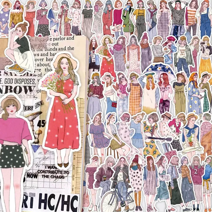 100PCS People Stickers for Scrapbooking Collage Planners Journaling ...
