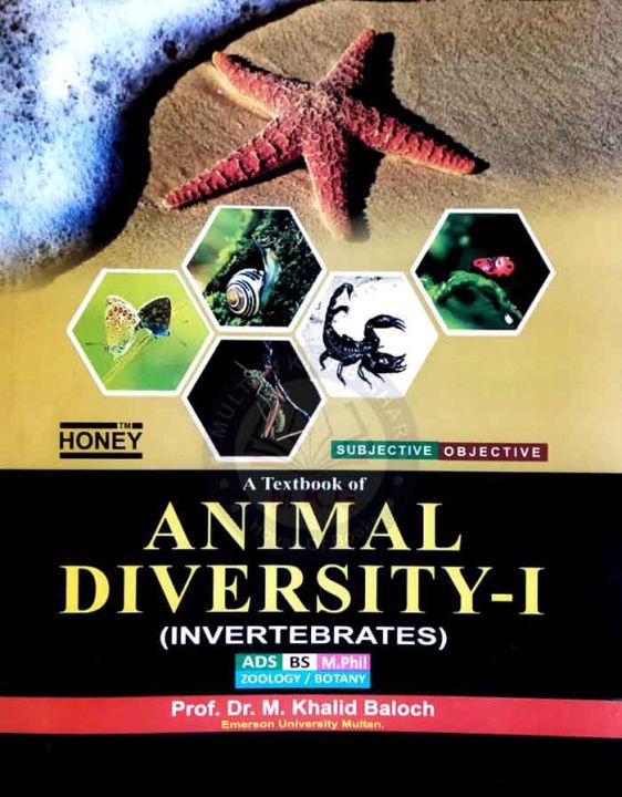 Honey A Textbook of Animal Diversity-I, Invertebrates for ADA,BS, M ...