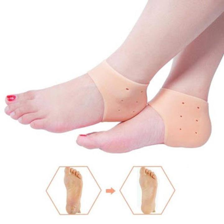 NEW Silicone Gel Heel Pad Socks for Pain Relief. | Daraz.pk