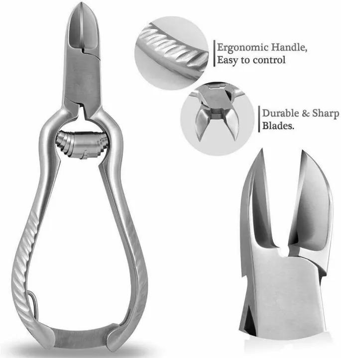 Stainless Steel Hard Thick Toe Nail Heavy Duty Clipper Cutter Double ...