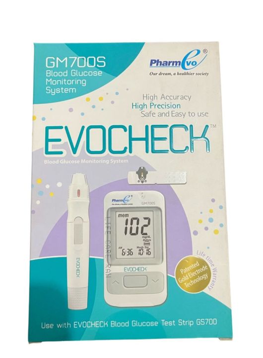 EVOCHECK Blood Glucose Monitoring System - Digital Glucosemeter Sugar ...
