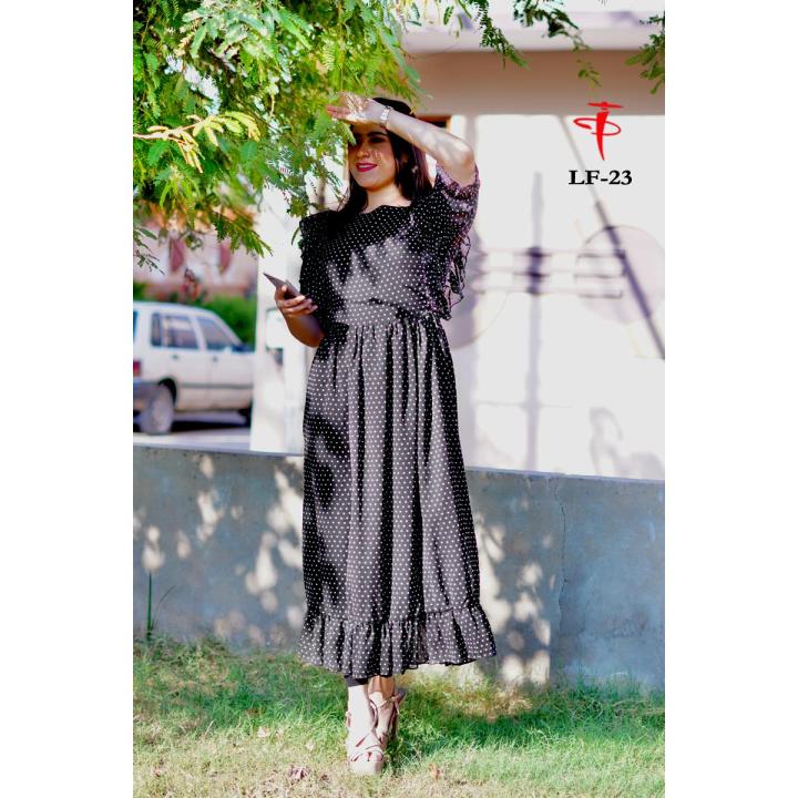 TRENDZ.PK Polka Dot Printed Multicolor Fancy Long Maxi For girls/Women ...