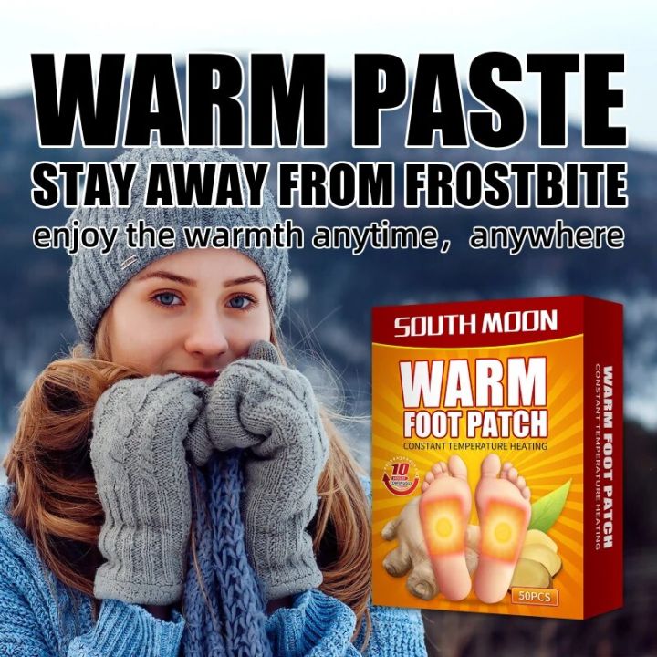 50 Pcs Body Foot Warmer Sticker Self Adhesive Lasting Heat Patch Safe ...