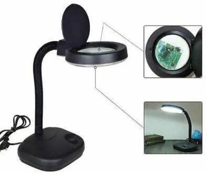 Reading Lamp, Illumination Magnifier Magnifying Glass with 5x and 10x ...