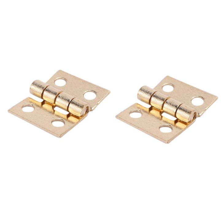 Miniature hinge-100 x mini brass hinges with nails-en | Daraz.pk