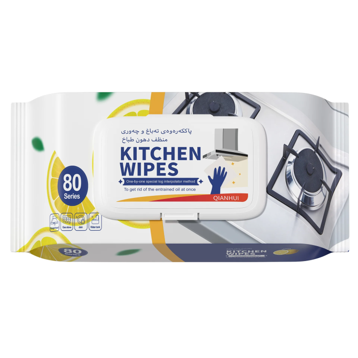 Kitchen Oil-Removal Wet Wipes – 80 Pcs Disposable Cleaning Cloths for ...