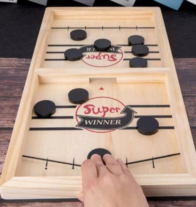 Rapid Fire Sling Shot Puck it Challenge board game for family | Daraz.pk