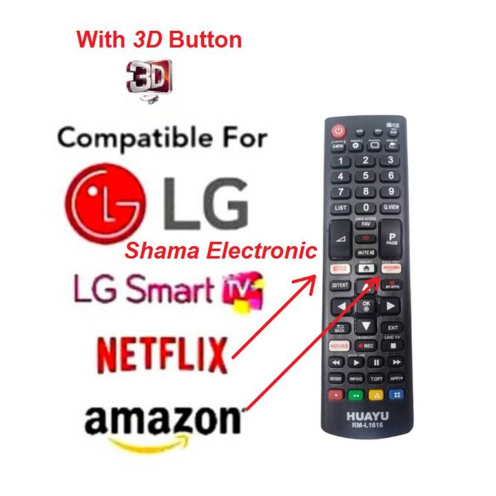 LG Universal Remote For LED & LCD TV RM-L1162 Black | Daraz.pk