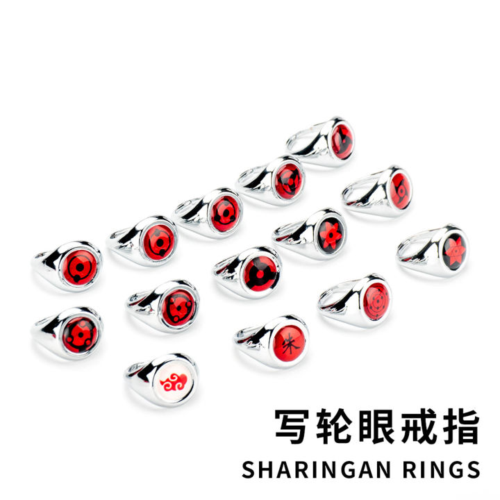 Sharingan Ninja Ring Anime Peripheral Wanhua Magatama Boxed Necklace ...