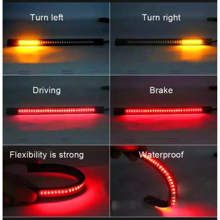 Bike Back Strip Light With Indicators | Daraz.pk