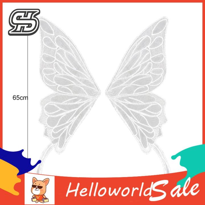 HelloWorld Lace Neckline Collars Butterfly Wing Design Embroidery Back ...
