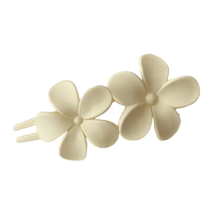 D-339 10cm Plastic Flower Shape Claw Clip Solid Color Large Non Slip ...