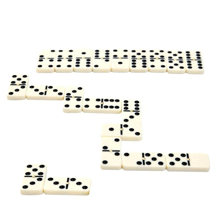 Classic Standard Double Six DOMINOES Set with case, 28 Tiles Domino ...