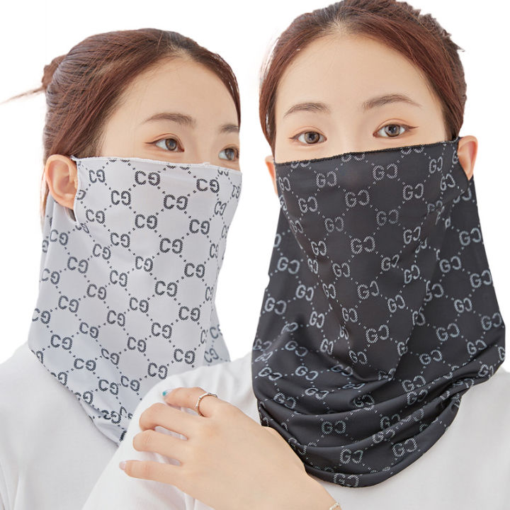 Summer Sunscreen Ice Silk Mask Neck UV Protection Face Cover Sunscreen ...