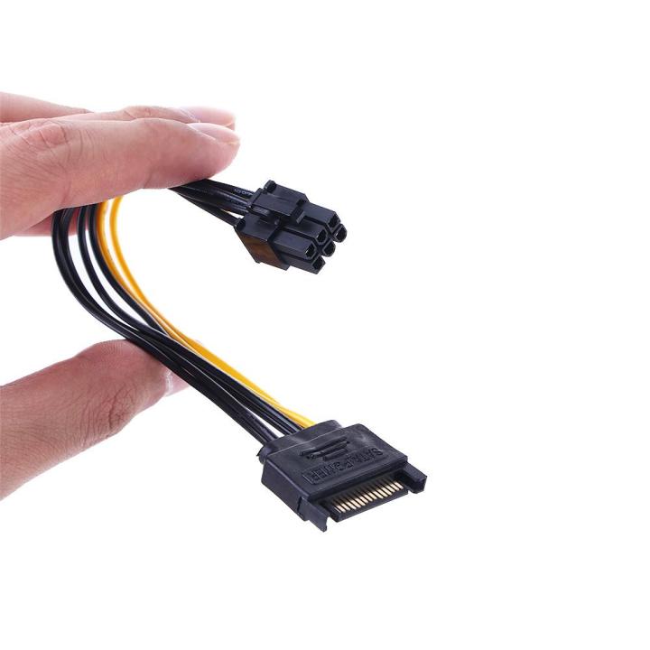 PCI EXPRESS DIY 15 Pin To 6 Pin Male to Female Power Supply Cable 15 ...