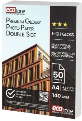 50 Sheets, 140Gram Double Sided Glossy photo paper produces sharp and ...
