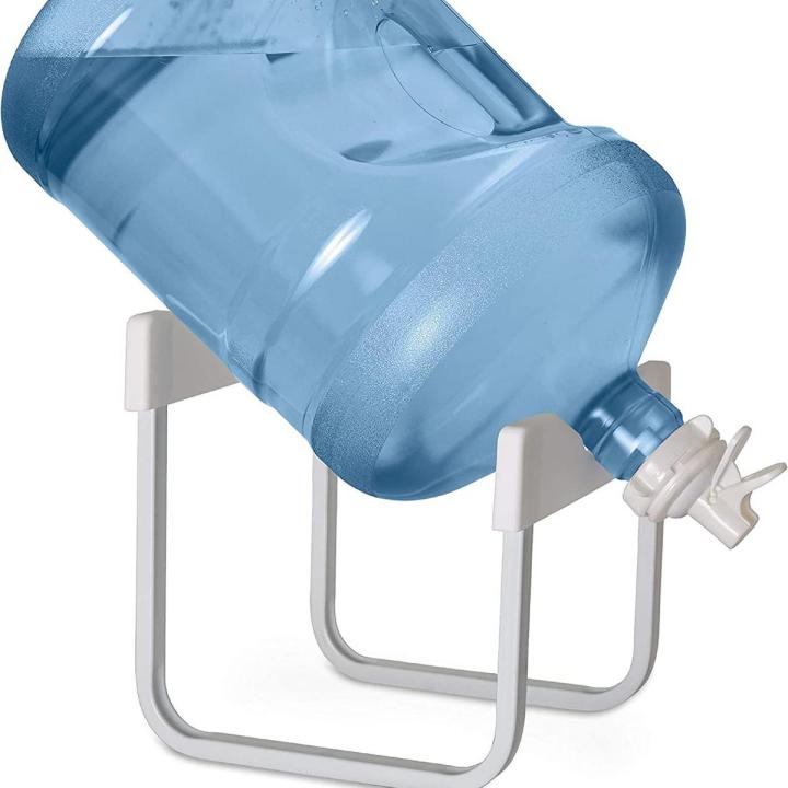 Stainless Steel 3-5 Gallon Water Jug Stand and 2 Dispenser Valves, Non ...