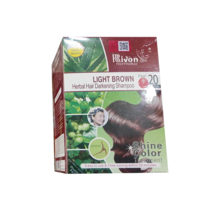 Rivon Pack of 2 Color Shampoo Sache Offer- Honey Brown - 30ml | Daraz.pk