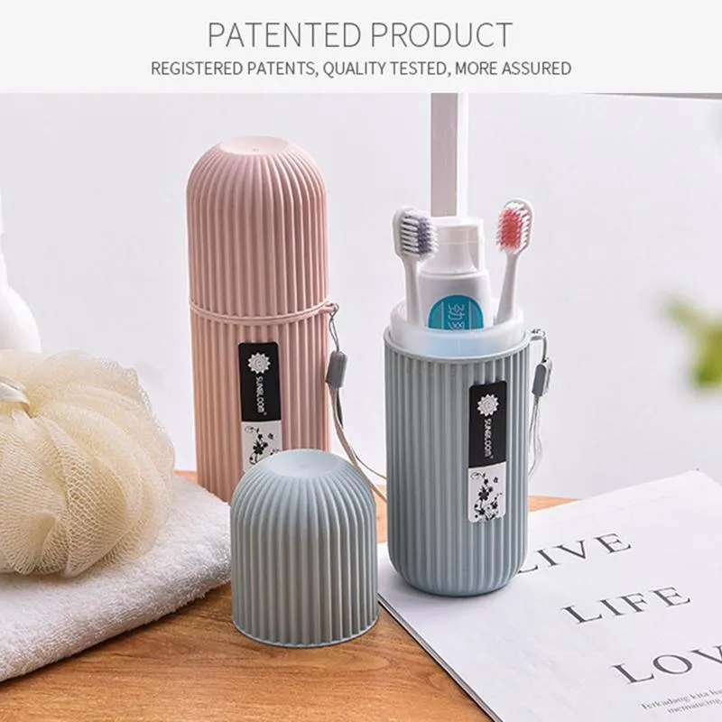 Portable Toothbrush Kit Case Toothpaste Cup Holder Protect Storage Box Travel Organizer Storage Cover Travel Toothbrush holder case Daraz.pk