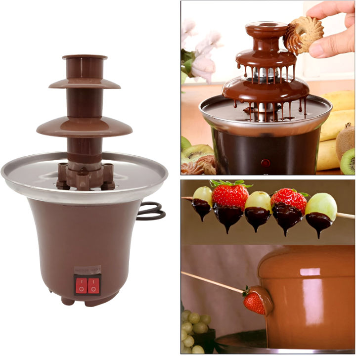 BD-017 Electric 3-Tier Mini Chocolate Fondue Fountain —An Elegant ...