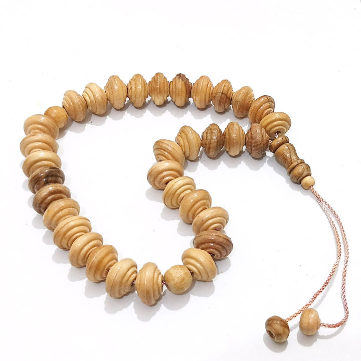 High Quality Natural Zaitoon Olive wood Tasbih 33 Beads Size 13-mm ...