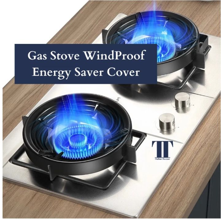 8 & 9 Holes Iron Wind Proof Energy Gas Stove Fire Saver Cover Windproof ...