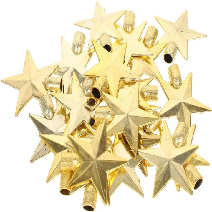 Golden Mini Christmas Topper Small Star Good Quality Plastic 6cm Topper ...