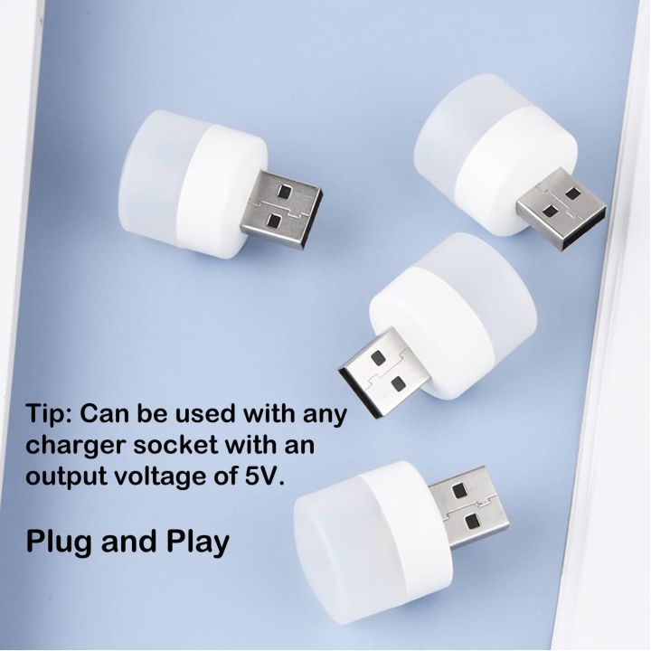 Portable USB Operated LED Night Light Mini USB Plugin Lamp Laptop Light ...