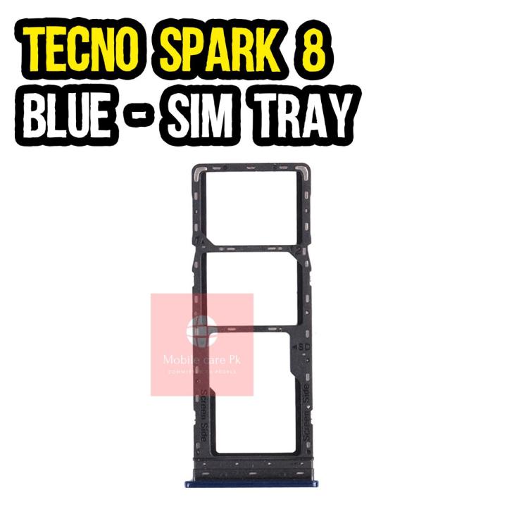 Tecno Spark 8 SIM Tray Sim Slot Blue | Daraz.pk