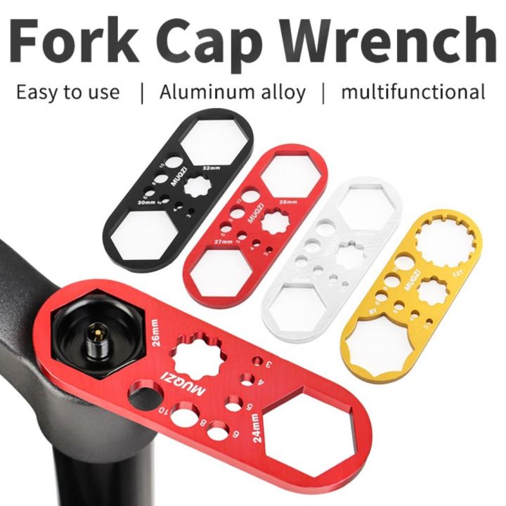 Multifunctional MTB Front Fork Removal Tools Shock Absorber Air Top Cap Bike 8T 12T Wrench Air ...