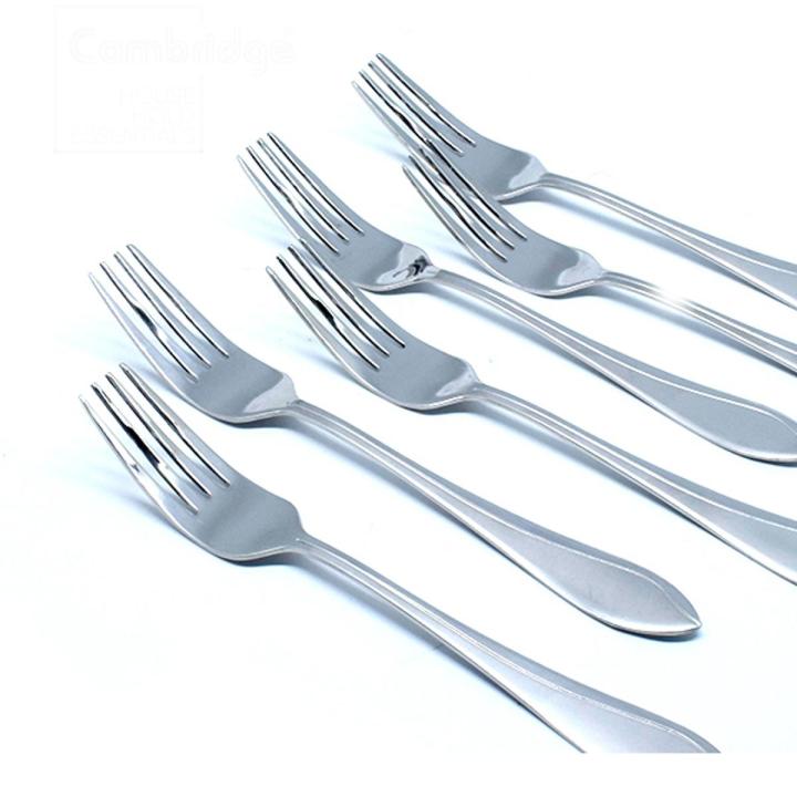 Cambridge DF0462 Dinner Fork/Table Fork,6 Forks Card Set Stainless ...