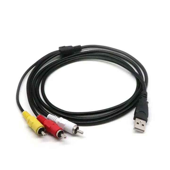KWQXJL 1.5M Length RCA Male 2 RCA 3 RCA USB Male to RCA Male Audio ...