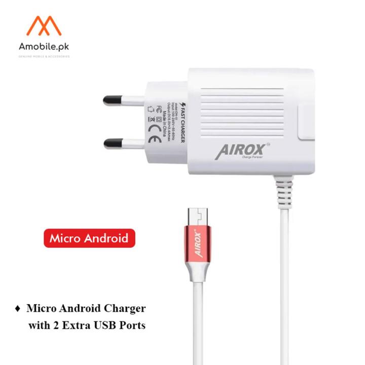 Micro Android Fast 3A Charger Cable with 2 Extra USB Port | Daraz.pk