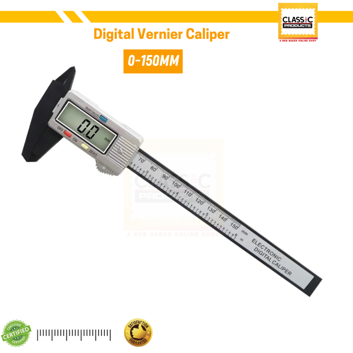 Digital vernier calliper 150mm 6inch LCD Electronic Carbon Fiber Gauge ...