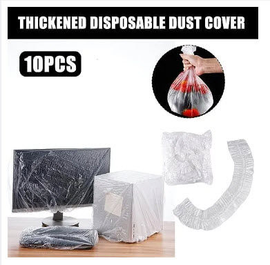 10-Pcs-Thickened Disposable Dust Cover, Reusable Clear Kitchen ...