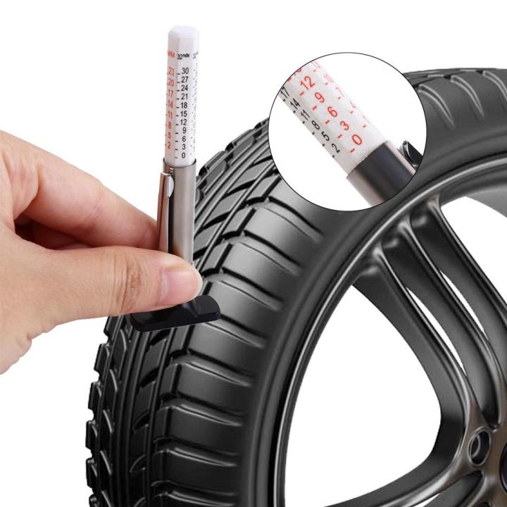 Car 25mm Mark Digital Two-Sided Depth Gauge Tyre Tread Measuring Pen ...