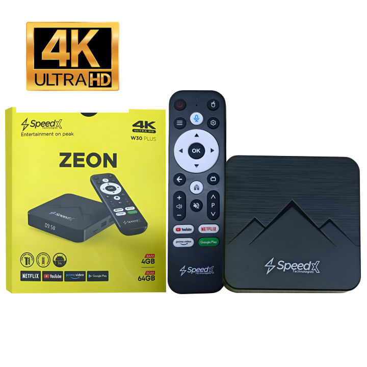Premium Speedx W30 Plus Zeon Android TV Box 14.0v | Quad-Core ARM ...