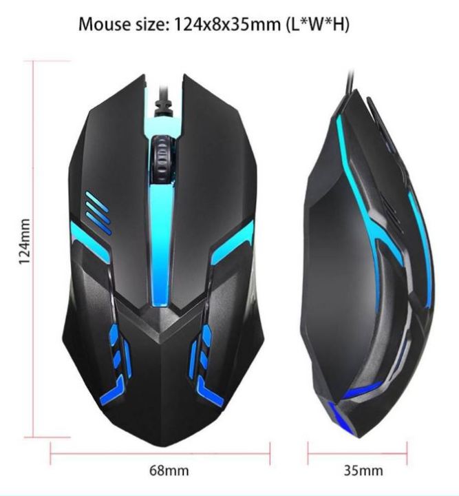 RGB Gaming Mouse with 7 LED Wired Mouse For Laptop & Desktop Wired RGB ...