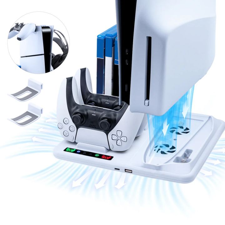 iPlay Multifunctional Cooling Stand for PS5 Slim Disc/Digital Edition ...