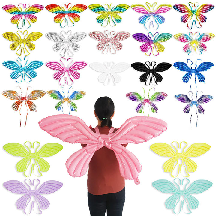 Colorful Angel Butterfly Wing Balloon Happy Birthday Children DIY ...