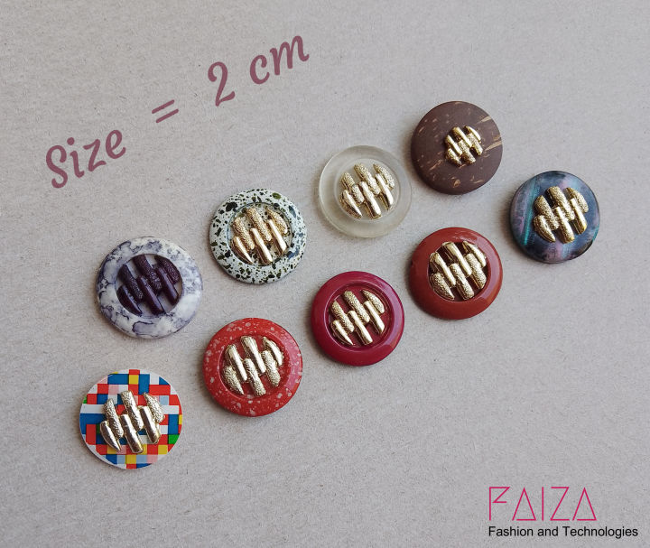 4-Piece Fancy Gold Decorated Buttons | Fancy Buttons for Men/Women ...