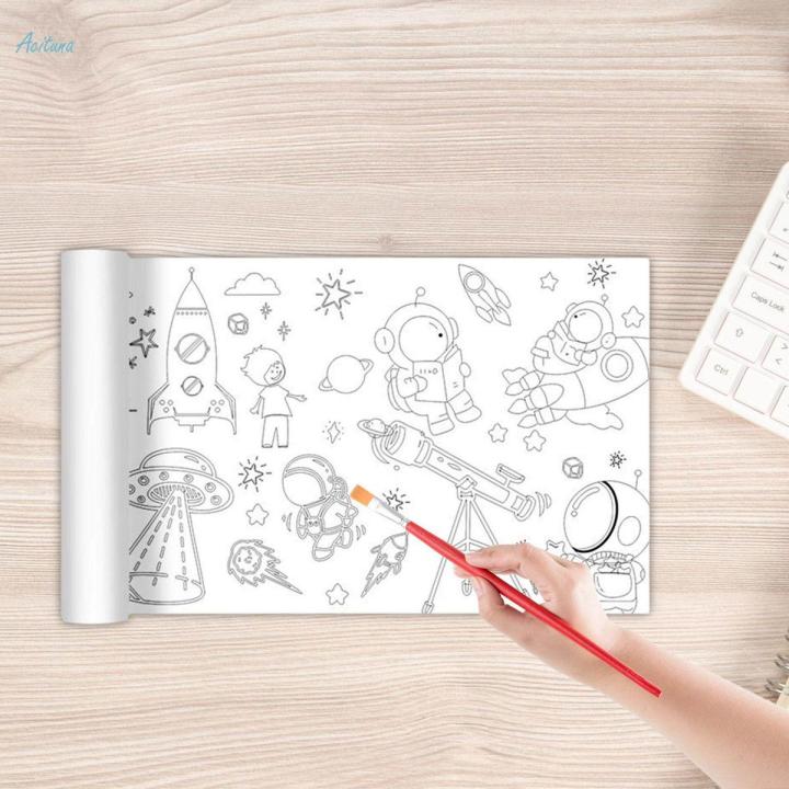 Art Paper Roll Sticky Painting Wall Coloring Stickers Coloring Poster ...