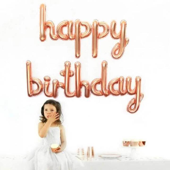 Happy Birthday Scripted Letter Foil Balloons Banner for Birthday ...