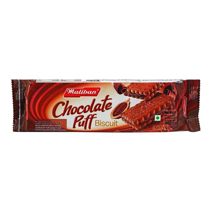 Maliban Chocolate Puff Biscuit - 200gram | Daraz.pk