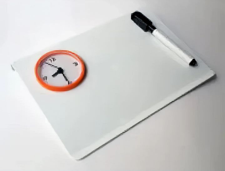 Magnetic Whiteboard with Mini Clock & Marker – Multipurpose Office ...