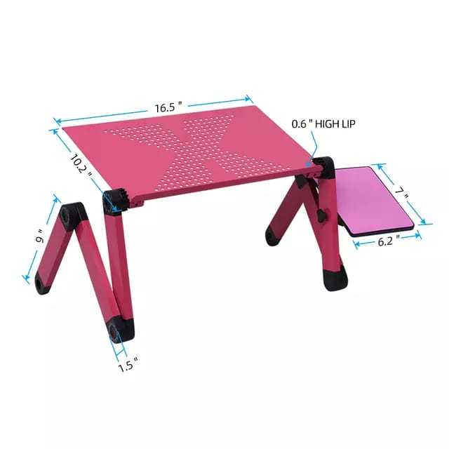 Light Weight Laptop Table Multifunction Metallic Adjustable Foldable ...